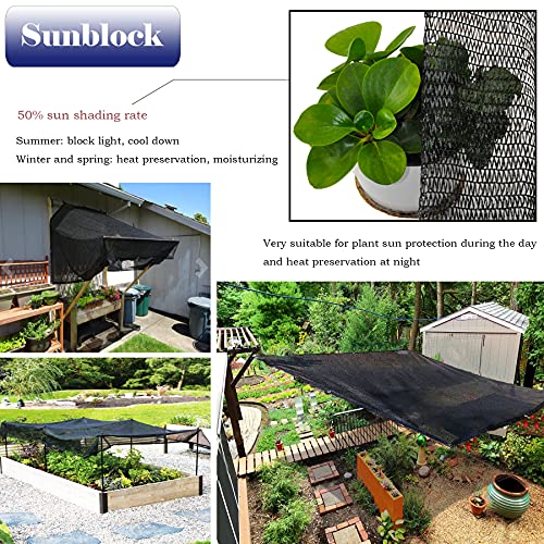 Yardmaker 50% Sun Shade Net Mesh Sunblock Shade Cloth UV Resistant Net for Plants in Greenhouse 10ft x 5ft