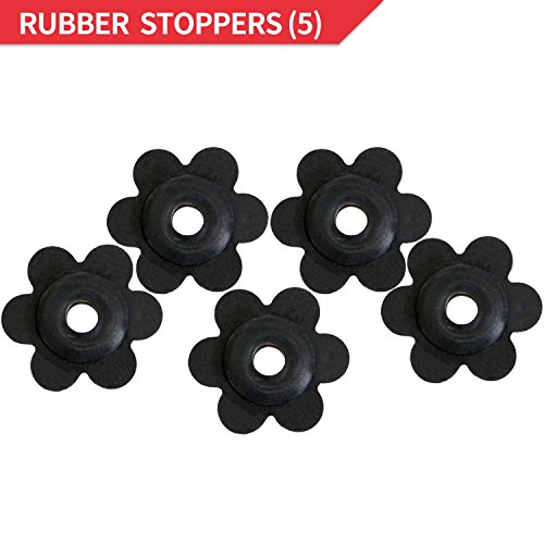 ANLEY Accessories 10 Pack Garden Flag Rubber Stoppers and Anti-Wind Clips - Durable & Weather Resistance for 5 Garden Flag Poles Stands - 10 Pieces Set