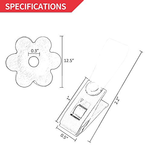 ANLEY Accessories 10 Pack Garden Flag Rubber Stoppers and Anti-Wind Clips - Durable & Weather Resistance for 5 Garden Flag Poles Stands - 10 Pieces Set