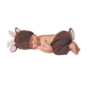 pinbo® newborn baby photography prop crochet knitted deer hat pants