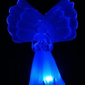 Starry Illuminate 1 PCS Solar Color Changing Style Garden Stake Light Pathway Stake Light (Fiber Wings Angel), Clear