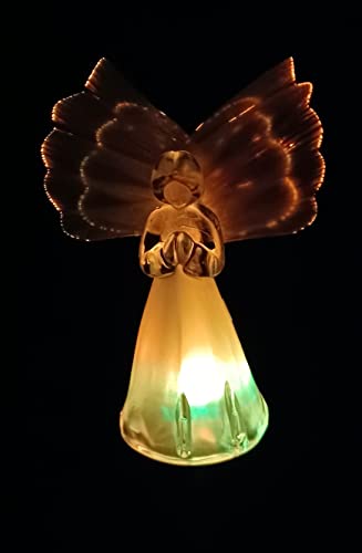 Starry Illuminate 1 PCS Solar Color Changing Style Garden Stake Light Pathway Stake Light (Fiber Wings Angel), Clear