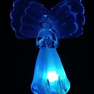 Starry Illuminate 1 PCS Solar Color Changing Style Garden Stake Light Pathway Stake Light (Fiber Wings Angel), Clear