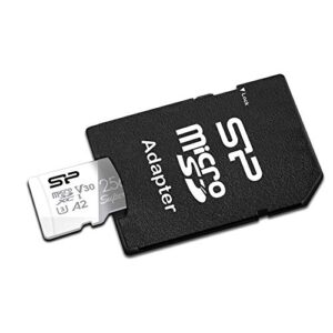 Silicon Power 256GB Superior Micro SDXC UHS-I (U3), V30 4K A2, Compatible with GoPro Hero 9 High Speed MicroSD Card with Adapter