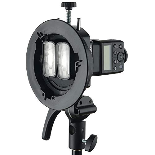 Godox S2 Speedlite Bracket for Godox AD200Pro, AD200, AD400Pro, for V1 Round Head Speedlite, V860II / TT685 / TT350 Series, S-Type Bracket Updated Version Bowens Mount Holder