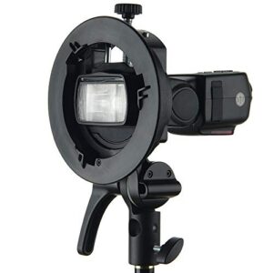 Godox S2 Speedlite Bracket for Godox AD200Pro, AD200, AD400Pro, for V1 Round Head Speedlite, V860II / TT685 / TT350 Series, S-Type Bracket Updated Version Bowens Mount Holder