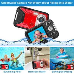 Waterproof Digital Camera HD 1080P 36MP Kids Digital Camera with 32G SD Card Compact Portable Digital Camera,Rechargeable Electronic Mini Vlogging Camera for Kids