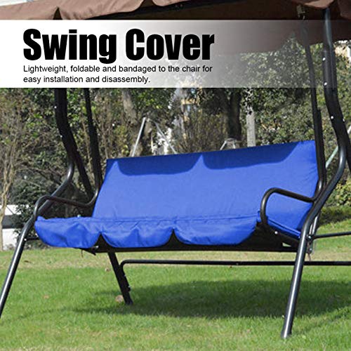 Outdoor Swing Cushion Cover 3 Seater Swing Chair Cushion Replacement Sleeve Swing Seat Pads Cushion Cover Replacement for Patio Garden Yard（Dark Blue