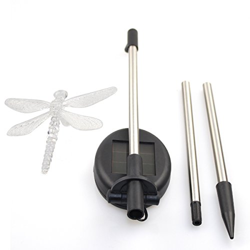 CST Lighting Pack of 2 Solar Color Changing LED Light Lawn Garden Yard Stakes-Dragonfly