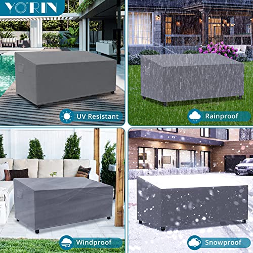 YORIN Outdoor Patio Furniture Covers 600D Heavy Duty 76" x 32.5" x 33" 100% Waterproof Loveseat/3-Seater Couch Cover UV Resistant Outside Couch Sofa Covers with 2 Air Vents, 2 Handles, 4 Buckles