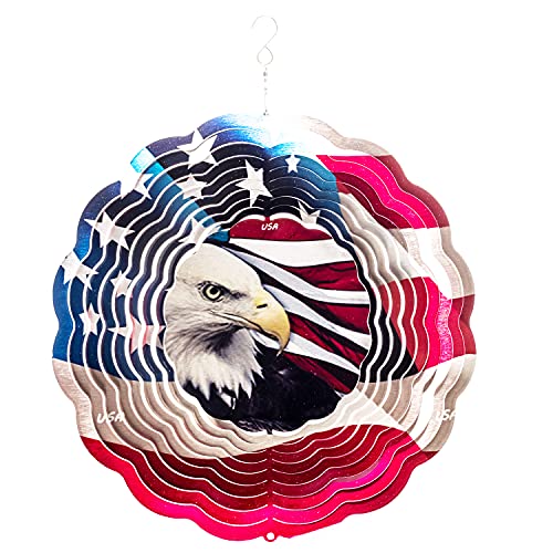 Kinetic Wind Spinners for Yard and Garden Independence Day Decor for Outside Wind Sculptures & Spinners Décor Garden Spinners Yard Spinners Metal Decorations