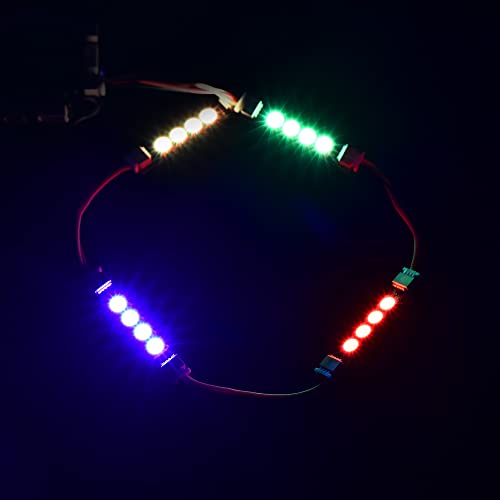 SpeedyBee FPV Drone LED Lights Strip-4pcs RGB Programmable Strip with Multi-Colors Free-soldering Function for FPV Drone Frame Flight Controller  