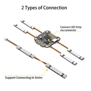 SpeedyBee FPV Drone LED Lights Strip-4pcs RGB Programmable Strip with Multi-Colors Free-soldering Function for FPV Drone Frame Flight Controller  