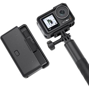 DJI Osmo Action 3 Adventure Combo Outdoor Action Camera 4K HDR Vlog Bundle with Extension Rod + Triple Battery + Extended Protection + Deco Gear Attachment Accessories Kit + 42" Selfie Stick + Case