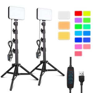 torjim rgb photography video lighting,studio lights with adjustable tripod stand – 16 color lighting for video recording/youtube/tiktok/live streaming/make up/vlogging