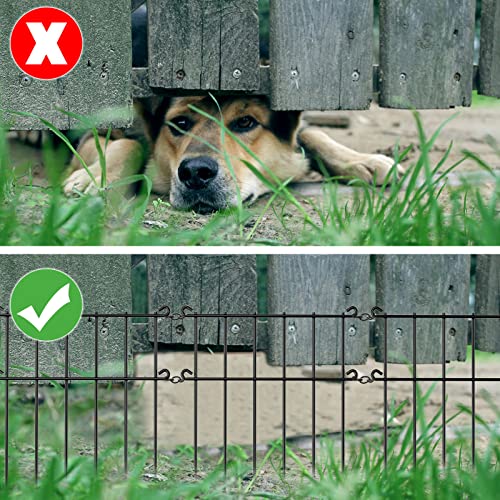 25 Pack Garden Fence No Dig Fencing, 17inchx19ft Rustproof Metal Wire Panel Animal Barrier Fence for Dogs, Yard Guard Fence Landscape Patio Outdoor Decor.