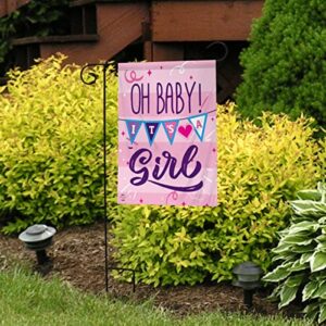 Baby Girl Double-Sided Garden Flag Shower Birth 12.5" x 18" Briarwood Lane