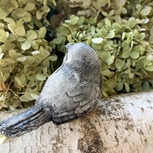 Outdoor Yard Decor, Fairy Garden Accessories, Housewarming Gift for Bird Lovers, Resin Stone Tabletop Figurines Set of 2