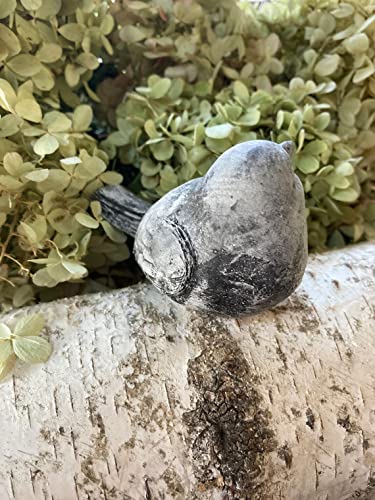 Outdoor Yard Decor, Fairy Garden Accessories, Housewarming Gift for Bird Lovers, Resin Stone Tabletop Figurines Set of 2