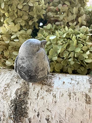 Outdoor Yard Decor, Fairy Garden Accessories, Housewarming Gift for Bird Lovers, Resin Stone Tabletop Figurines Set of 2