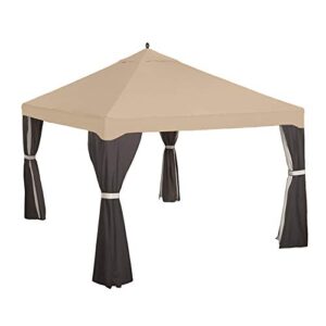 replacement canopy top cover for garden treasures 10′ x 12′ gazebo – riplock 500