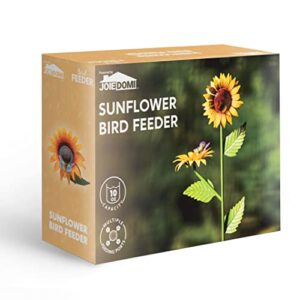 JOIEDOMI Sunflower Bird Feeder, Sunflower Yard Ornament Stakes, Flower Hanging Bird Feeders for Outdoors, Patio, Backyard, Garden