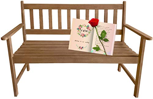 Patio Wood Bench Outdoor Garden Bench, Park Bench 705lbs Outside Porch Chair,Acacia Wood Furniture for Pool Backyard Balcony Deck Lawn Garden Yard Decor Patio ,Natural Oiled,48" W x 22" D x 33" H