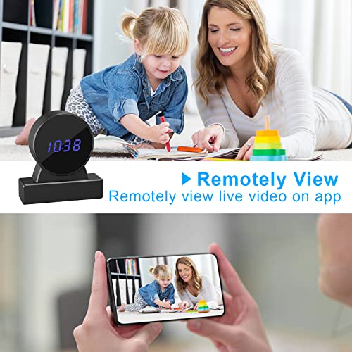 GooSpy Hidden Camera - Spy Camera Clock - FHD1080P - WiFi Small Nanny Cam for Home Security - Strong Night Vision - 140 Degree Wide-Angle