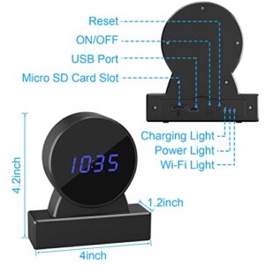 GooSpy Hidden Camera - Spy Camera Clock - FHD1080P - WiFi Small Nanny Cam for Home Security - Strong Night Vision - 140 Degree Wide-Angle