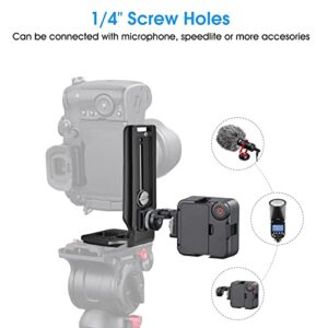 DSLR Camera L Bracket Vertical Horizontal Switching Tripod Quick Release Plate Compatible with Canon Nikon Sony DJI Osmo Ronin Zhiyun Stabilizer Tripod Monopod