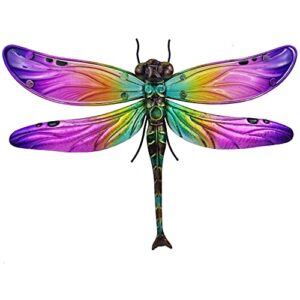 joybee metal dragonfly wall decor outdoor garden fence art,hanging decorations for living room, bedroom