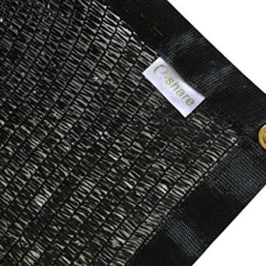 E.share 40% Shade Cloth Black Premium Mesh Shade Panel with Grommets 12ft x 6ft