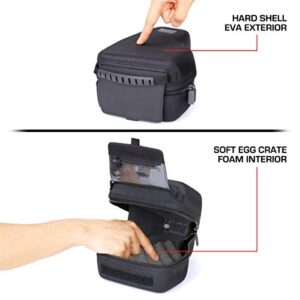 USA GEAR Hard Shell DSLR Camera and Zoom Lens Case with Molded EVA Protection, Quick Access Opening and Padded Interior - Compatible with Nikon, Canon, Olympus Cameras with Popular 300mm Lenses