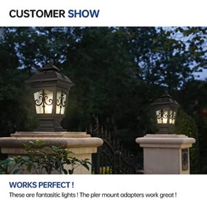 WENZIFI Outdoor Pillar Lights Modern Post Lights Fixtures E26 Aluminum Column Lights Outdoor Post Mount Lighting with Seeded Glass Waterproof Exterior Post Lamp for House Garden Backyard Patio