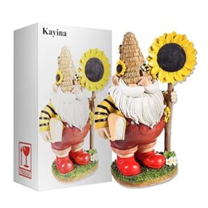 kayina garden gnomes – fairy tale gnomes garden statues,gnomes garden decorations,outdoor garden statue,outdoor decorations,yard or lawn,funny indoor decor,fairy garden ornaments,christmas resin gifts