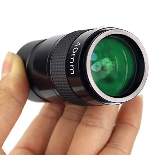 SVBONY Telescope Eyepiece 40mm 1.25 inches Plossl Telescope Lens Fully Multi Green Coated Metal 40 Degree Apparent Field 4 Element Telescope Accessory for Astronomy Telescope