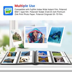 160 Pockets Photo Album for Fujifilm Instax Wide 300 Camera, Polaroid 600 Photo Album, Albums for Polaroid Now+ Now OneStep2 OneStep+ 600 Instant Film Camera, POP Lab Instant Print Camera (Black)