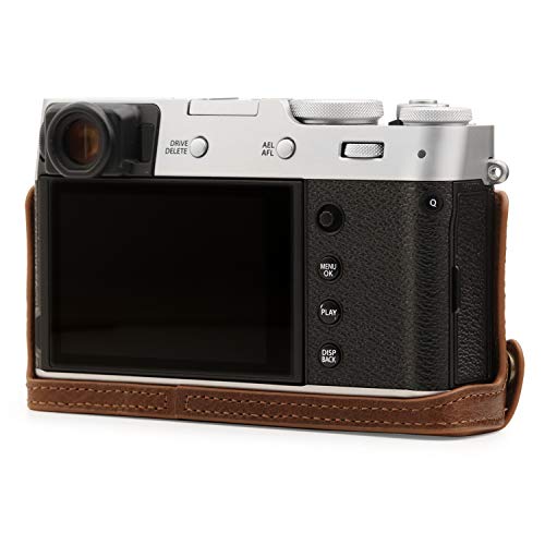 MegaGear MG1895 Ever Ready Genuine Leather Camera Half Case Compatible with Fujifilm X100V - Brown