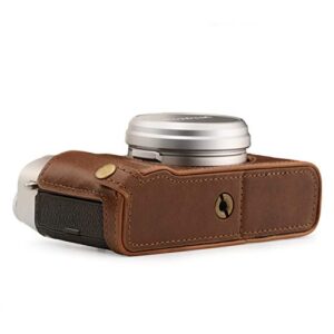 MegaGear MG1895 Ever Ready Genuine Leather Camera Half Case Compatible with Fujifilm X100V - Brown