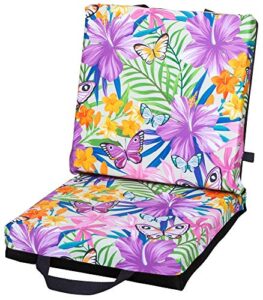 abs novelties butterfly garden pattern double cushion (black)