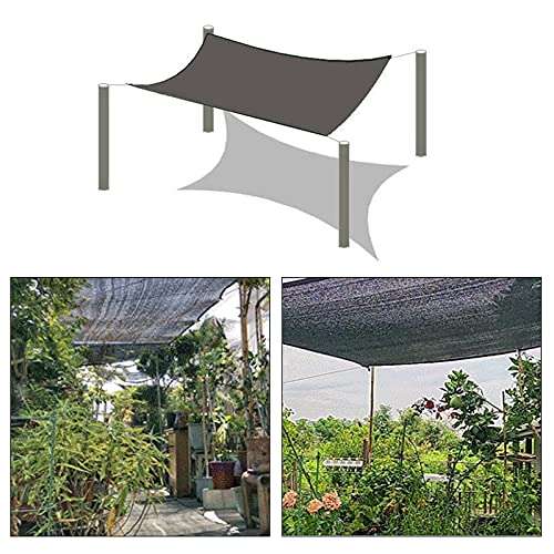 Sunblock Shade Cloth for Plants/Greenhouse Cover/Pool/Barn/Kennel/Pergola, 70% Garden Shade Mesh Tarp 6.5 ft x 10ft with Grommets and 10pcs Bungee Balls Ropes