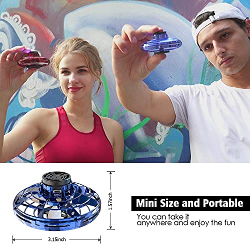 SUPERLIT Flying Spinner, Hand Operated Drones for Kids and Adults, UFO Flying Toy