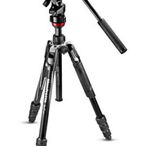 Manfrotto Travel Befree Live Aluminium Tripod Twist, Video Head, Black, Compact (MVKBFRT-LIVEUS)