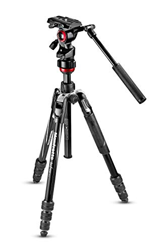 Manfrotto Travel Befree Live Aluminium Tripod Twist, Video Head, Black, Compact (MVKBFRT-LIVEUS)