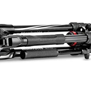 Manfrotto Travel Befree Live Aluminium Tripod Twist, Video Head, Black, Compact (MVKBFRT-LIVEUS)