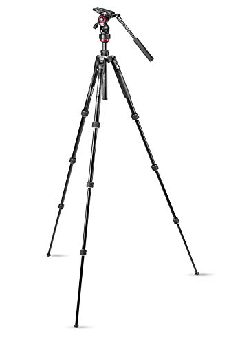 Manfrotto Travel Befree Live Aluminium Tripod Twist, Video Head, Black, Compact (MVKBFRT-LIVEUS)