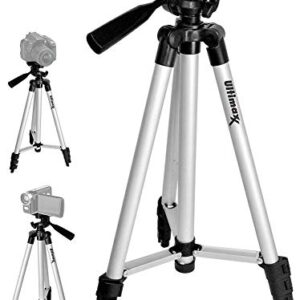 Ultimaxx 50" Inch Lightweight Portable Camera Tripod Stand with Carrying Bag for Sony, Nikon, Canon, Olympus, Pentax, Panasonic, Samsung Cameras and Camcorders