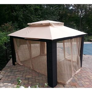 Garden Winds Replacement Canopy for The Antigua Gazebo - Riplock 350 - Beige