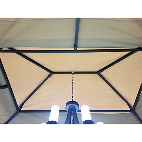 Garden Winds Replacement Canopy for The Antigua Gazebo - Riplock 350 - Beige