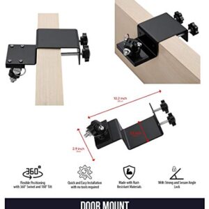 Wasserstein Door Mount Compatible with Wyze, Blink, Ring, Arlo and Eufy Camera - Easy to Mount Accessory in Apartments and Indoor, No Drilling Required